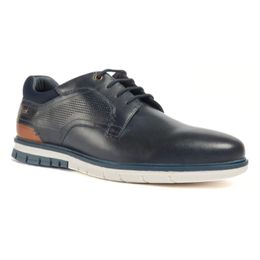 Pod Merlin Leder Herren Schn&uuml;rschuhe in Marineblau