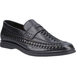 Hush Puppies Bowie Leder Herren Schwarze Slipper