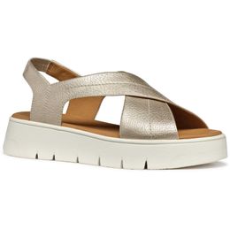 Geox D DANDRA 40 Synthetische Polyurethan Damen Sandalen in Hellgold