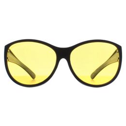 Montana Butterfly Womens Matte Black Yellow Polarized FO8 Fit Over Glasses Night Driving Sunglasses