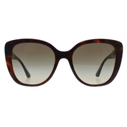 Emporio Armani Schmetterling Damen Gl&auml;nzend Havanna Rot Gr&uuml;n Farbverlauf EA4214U