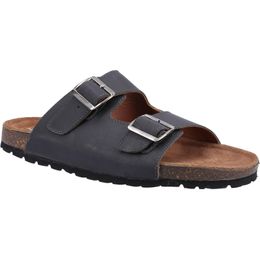 Hush Puppies Nash Slider Leder Herren Schwarz Sandalen