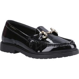 Hush Puppies Verity Patent Snaffle Leder Damen Schwarz Slipper