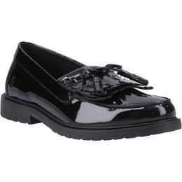 Hush Puppies Verity Kiltie Leder Damen schwarze Slipper