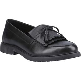 Hush Puppies Verity Kiltie Leder Damen schwarze Slipper