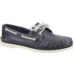 Sperry Authentische 2-Augen-Leder-Herren-Bootsschuhe in Marineblau