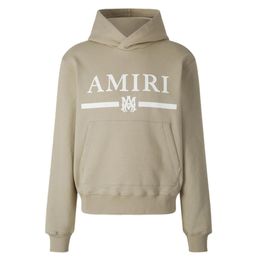 Amiri MA Bar Logo Beige Kapuzenpullover