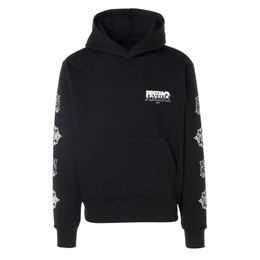 Amiri Premier Logo Schwarzer Kapuzenpullover
