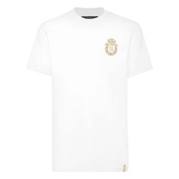 Besticktes T-Shirt mit Rundhalsausschnitt Wappen