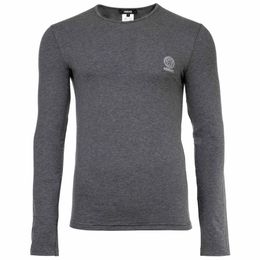 Versace T-Shirt Long Sleeves Round Neck Jersey Topeka Bi-Stretch Cotton Organic New Logo Longsleeve