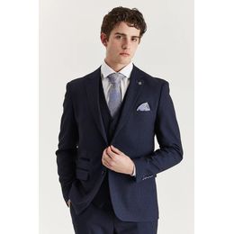 Paul Andrew Marineblauer Anzugsblazer mit Prince-of-Wales-Muster f&uuml;r Herren