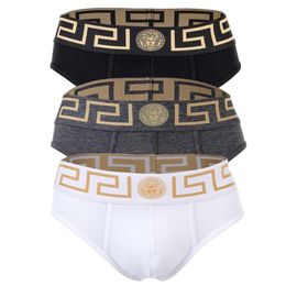 Versace Underpants Tri-Pack Jersey Topeka Bi-Stretch Cotton Organic New Logo Brief