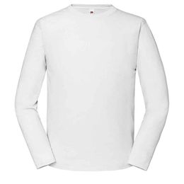 Fruit of the Loom - "Iconic 195 Premium" T-Shirt f&uuml;r Herren/Damen Unisex Lang&auml;rmlig (Wei&szlig;)
