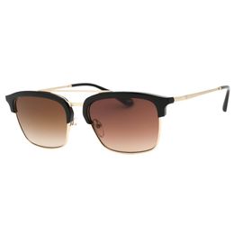 Emporio Armani &ndash; Sonnenbrille mit mattem, hellgoldenem Rahmen und braunen Verlaufsgl&auml;sern