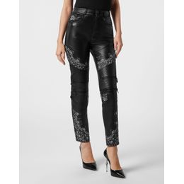 Philipp Plein Lederhose Paisley