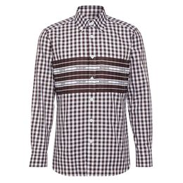 Burberry - Kariertes Hemd aus Baumwollpopeline in Dunkelburgunderrot