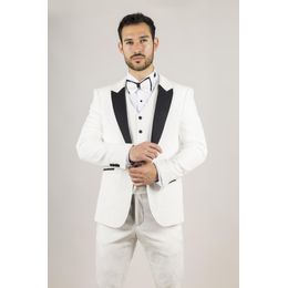 Herren Wei&szlig; 3-Teiliges Samt Hochzeits-Tuxedo Anzug