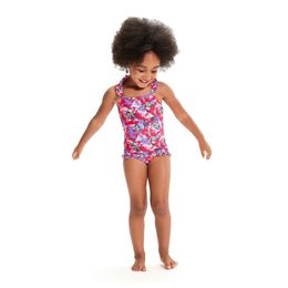 Speedo - "Learn To Swim" Badeanzug D&uuml;nner Riemen f&uuml;r Baby-Girls R&uuml;schen (Pink/Violett)