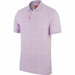 Nike Dri-Fit - Lila kariertes Poloshirt