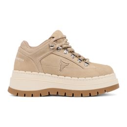 Windsor Smith Windsorsmith Damen Sandbraune Wildleder-Sneakers mit dicker Plateausohle - Ultimatum