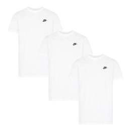 3er-Pack Nike Sportswear Club T-Shirts f&uuml;r Herren in Wei&szlig;