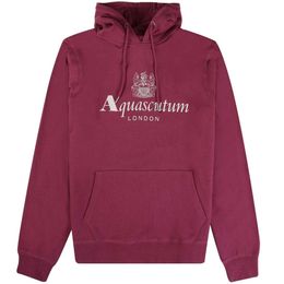 Aquascutum Active - Burgunderroter Kapuzenpullover mit gro&szlig;em Logo