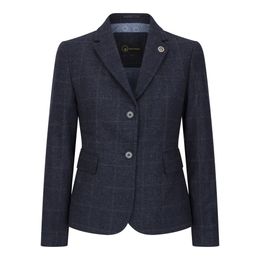 Marineblauer, taillierter Tweed-Blazer f&uuml;r Damen