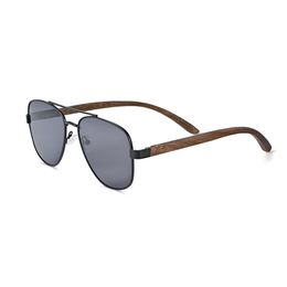 Earth Wood Kotor Polarisierte Sonnenbrille - Dunkelbraun/Schwarz