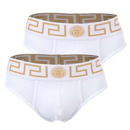Versace Bi-Pack Jersey Topeka Bi-Stretch Cotton Organic New Logo Brief