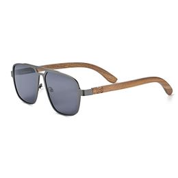 Earth Wood Avila Polarisierte Sonnenbrille - Dunkelbraun/Schwarz