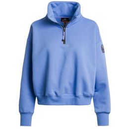 Parajumpers - Box Fit - Zendaya - Sweatshirt In Kornblumenblau Mit Viertelrei&szlig;verschluss