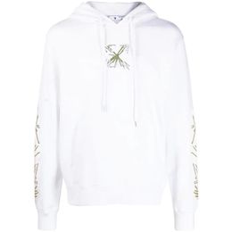 Off-White Splash Arrow Skate Fit Weier Kapuzenpullover