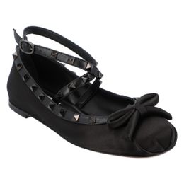 Valentino Rockstud Ballerinas Schwarz