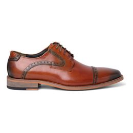 Justin Reess Herren-Oxford-Schuhe aus braunem Leder zum Schn&uuml;ren - Jenson