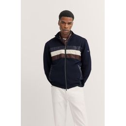 Bugatti Herren Sweatjacke mit Rei&szlig;verschluss und Stehkragen