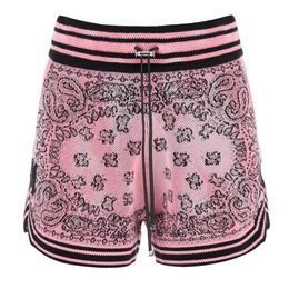 Amiri Bandana Basketballshorts Strick Pink