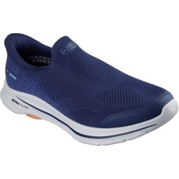 Skechers Go Walk 8 Pelayo Textil Herren Sneaker Navy/Orange