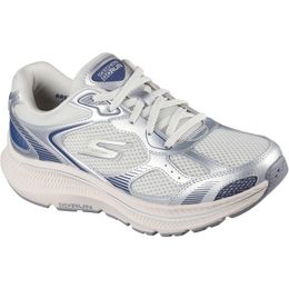 Skechers GO RUN Consistent 2.0 Volt Ledersneaker F&uuml;r Damen In Silber/navy