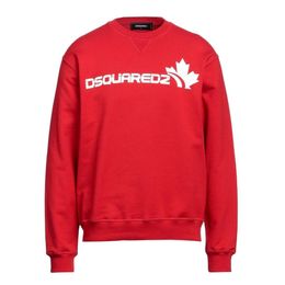 Dsquared2 - Rotes Sweatshirt mit auff&auml;lligem Ahornblatt-Logo