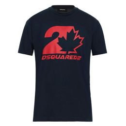 Dsquared2 Cool Fit Maple Leaf Dunkelmarineblaues T-Shirt