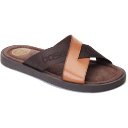 Base London Webb Leder Herren Sandalen In Verbranntem Tan