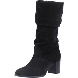 Hush Puppies Cosima Wildleder Damen Schwarze Wildleder Kniehohe Stiefel mit Absatz