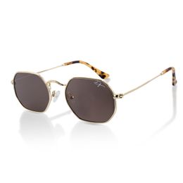 De-Gamme Gold Retro Rechteckige Polarisierte Sonnenbrille &ndash; Napoli