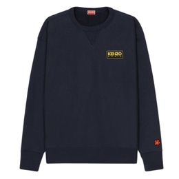 Kenzo Paris Sweatshirt mit umrissenem Logo in Mitternachtsblau