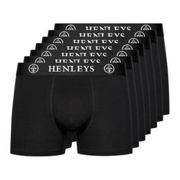 Henleys - "McBlacken" Boxershorts f&uuml;r Herren(7er-Pack) (Schwarz)
