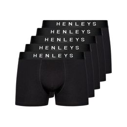 Henleys - "Coalink" Boxershorts f&uuml;r Herren(5er-Pack) (Schwarz)
