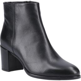 Hush Puppies Claridy Damen Stiefeletten aus schwarzem Leder mit Absatz