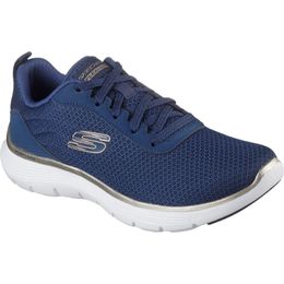 Skechers Flex Appeal 5.0 Uptake Textil Damen Sneaker Marineblau/Gold