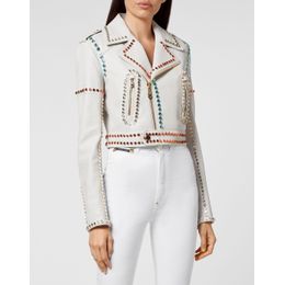 Philipp Plein Leder Biker-Jacke