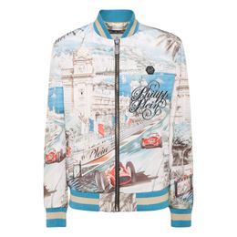 Philipp Plein Satin Bomber Jacket Monaco Cote D'azur
